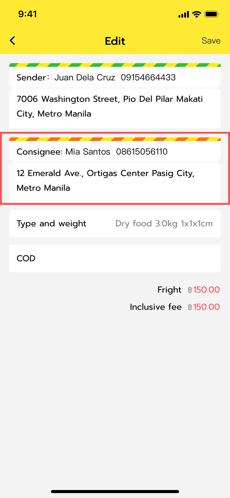 Modify parcel Information | Call Center | Flash Express